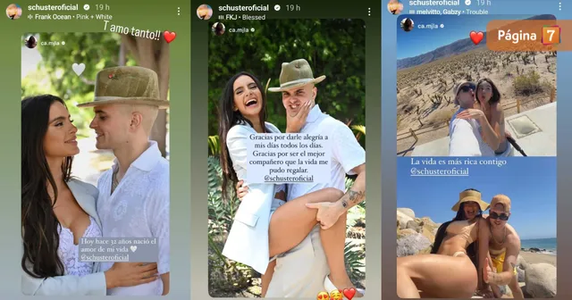 Augusto Schuster recibió romántico saludo de su esposa