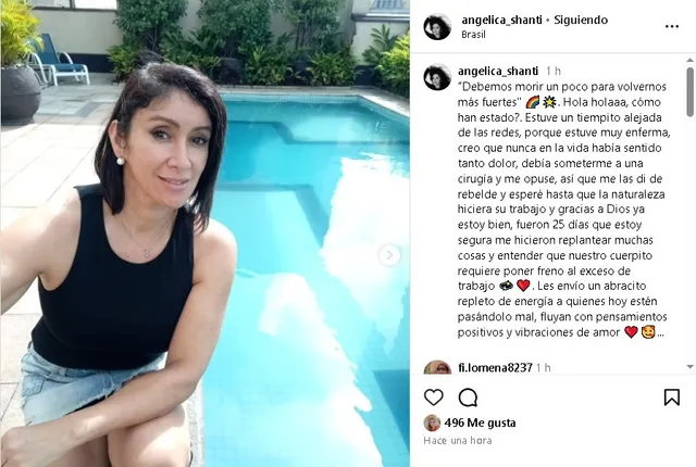 Angélica Sepúlveda explicó su larga ausencia en redes: "Nunca en la ...