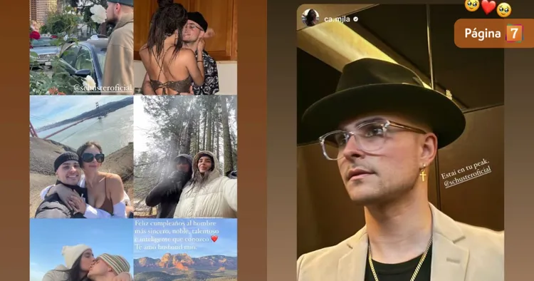 Augusto Schuster recibió romántico saludo de su esposa